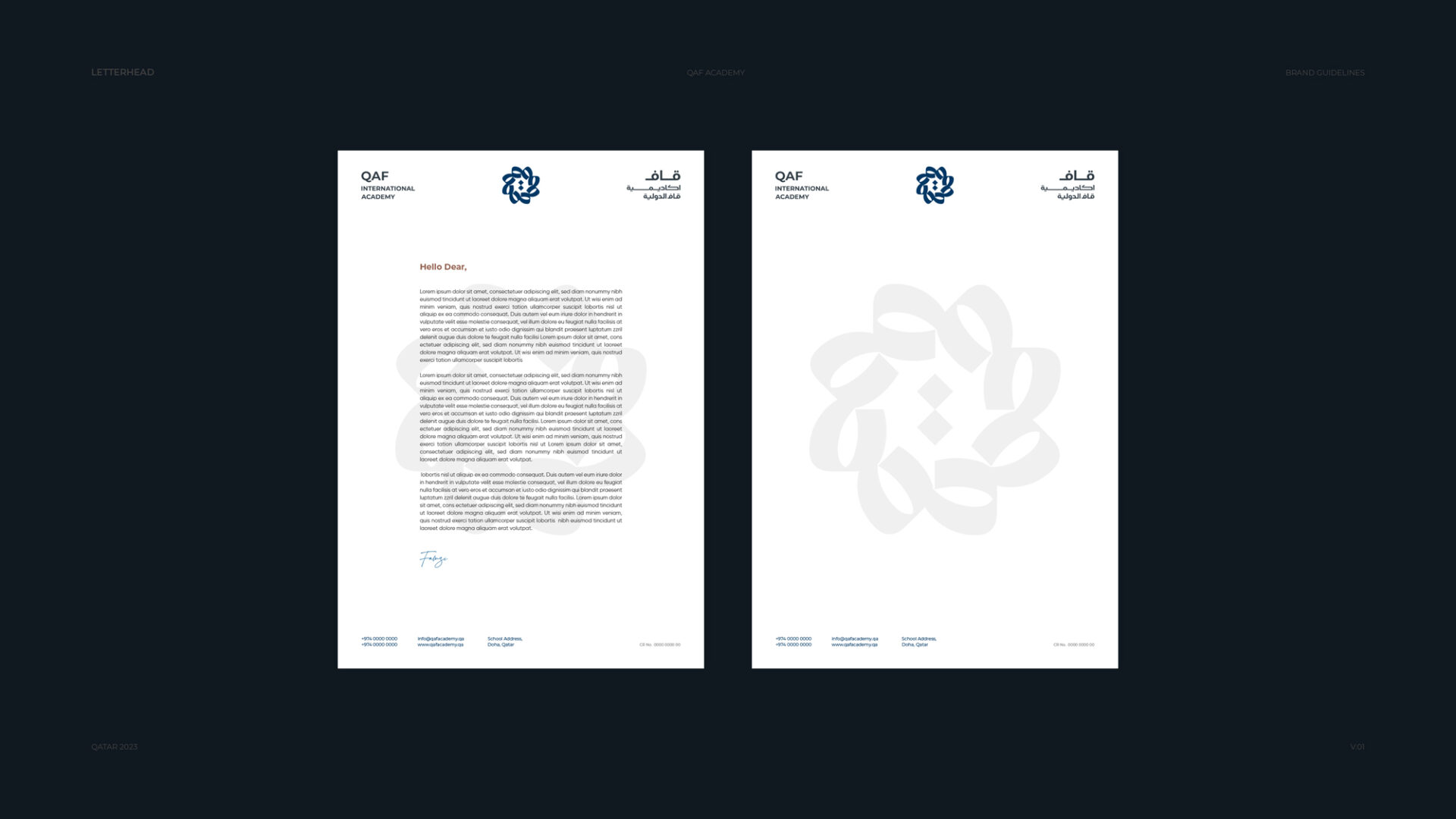 QAF Brand identity Design - Digital Marketing Agency in Qatar